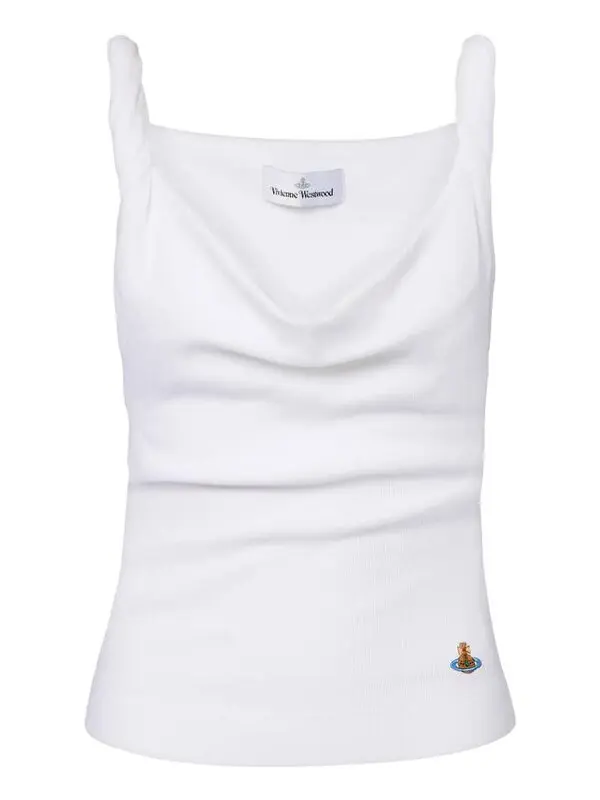 VIVIENNE WESTWOOD Anna Cotton-blend Jersey Tank Top - White