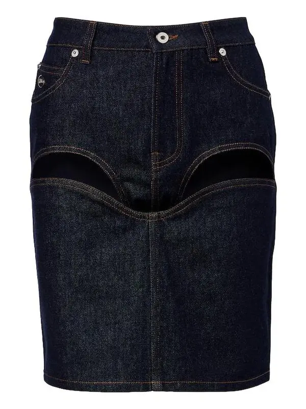 Jean Paul Gaultier Indigo Mini Skirt - Blue