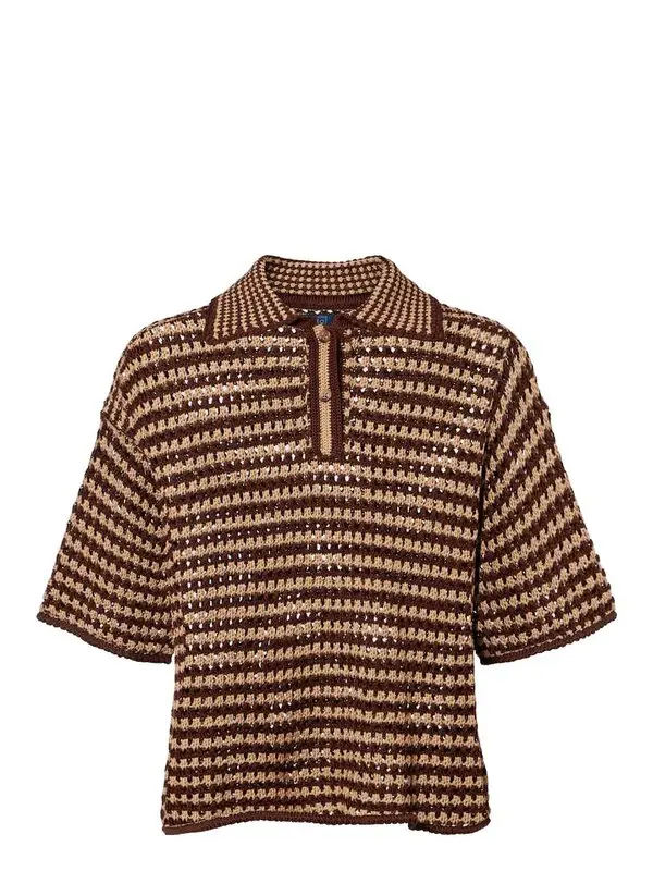 Polo Ralph Lauren Striped Cotton Sweater - Brown