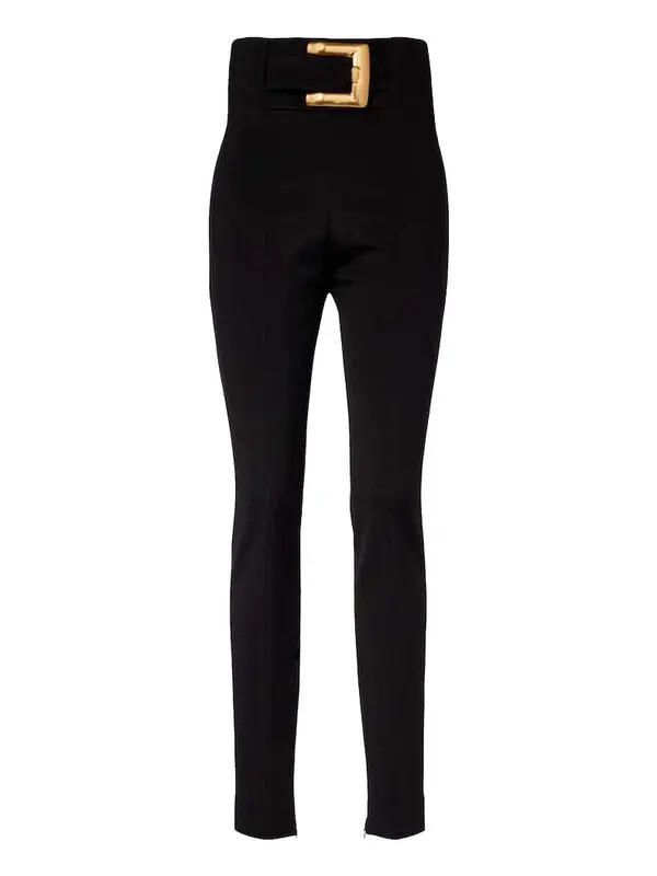 Balmain High-rise Slim Pants - Black