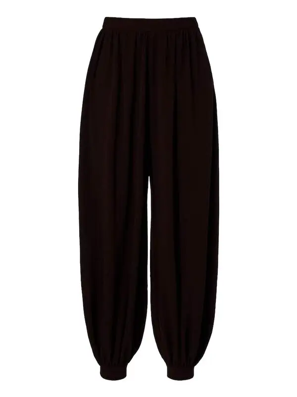 Remain Birger Christensen Jersey Wide-leg Pants - Brown