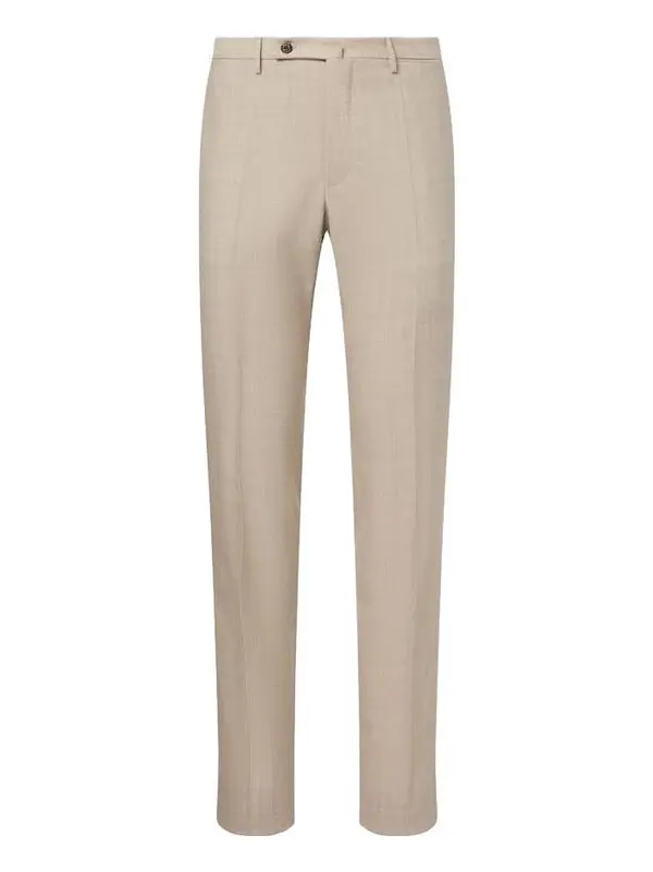 SLOWEAR Virgin Wool Slim Pants - Beige