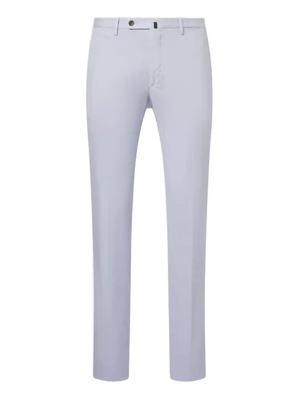 SLOWEAR Cotton And Silk Slim-fit Pants - Blue