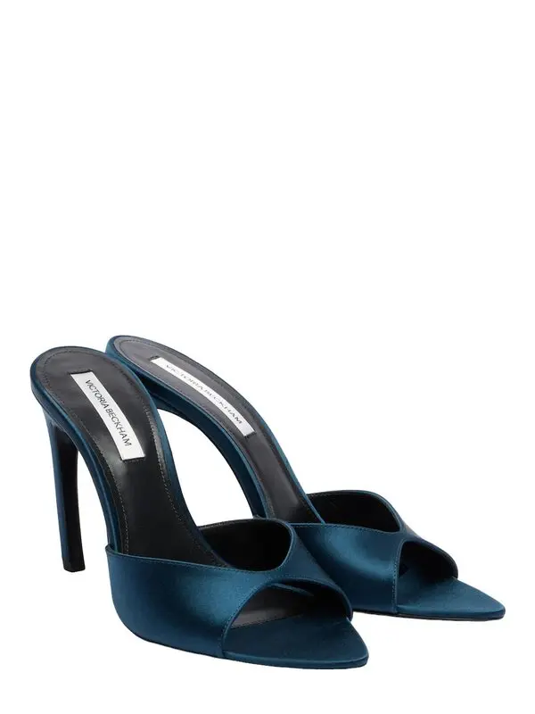 Victoria Beckham Harlow 100 Satin Mules - Blue