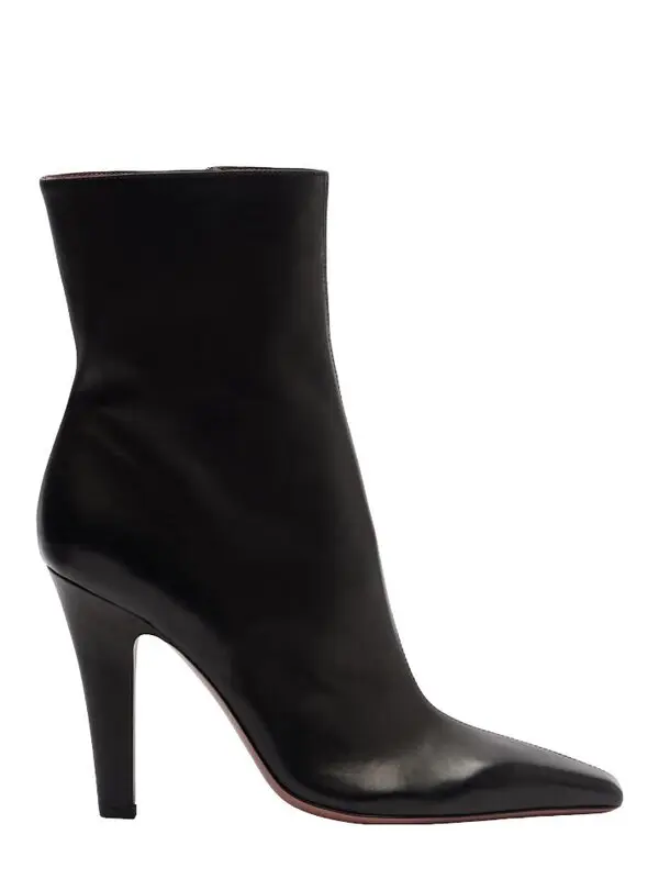 Paris Texas Belle Leather Ankle Boots - Black