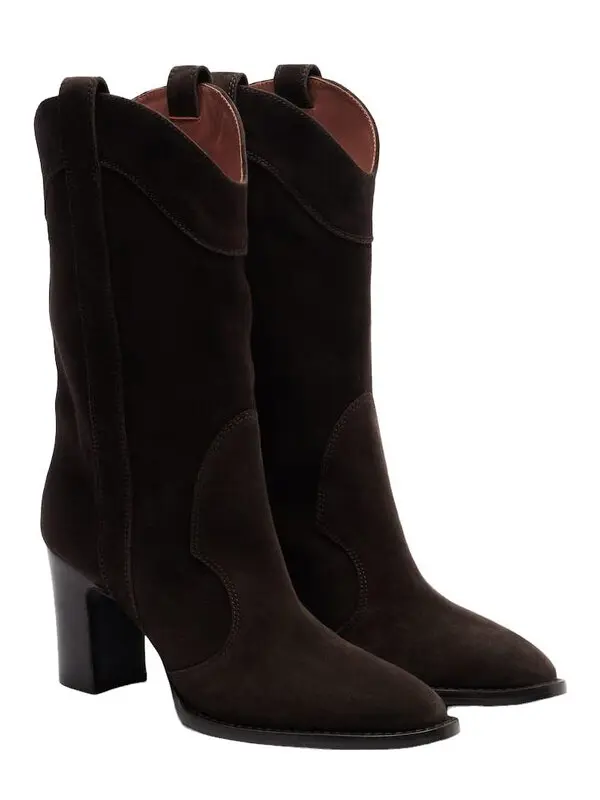 Paris Texas Belle Suede Ankle Boots - Brown