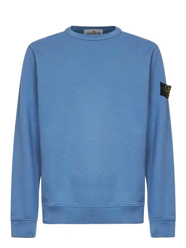 Stone Island Ribbed Crewneck Long Sleeve Top - Blue