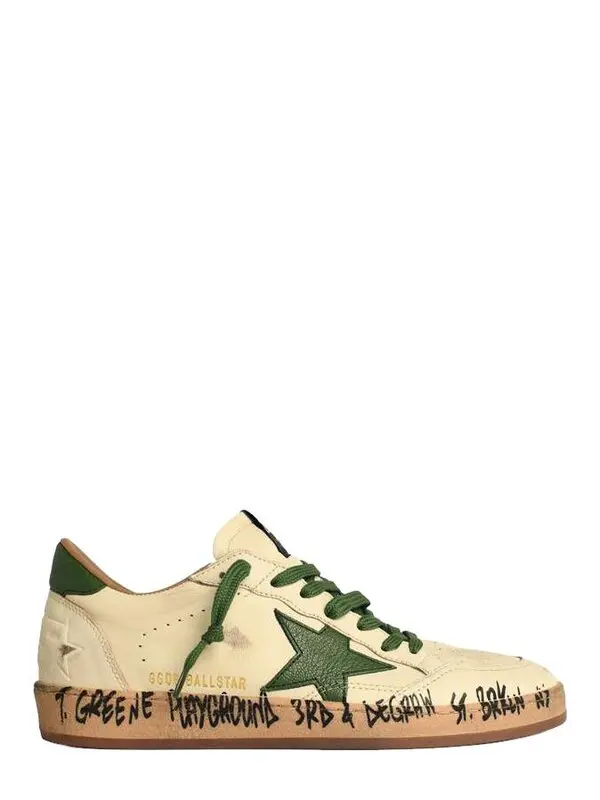 Golden Goose Ball Star Nappa Leather Sneakers - White