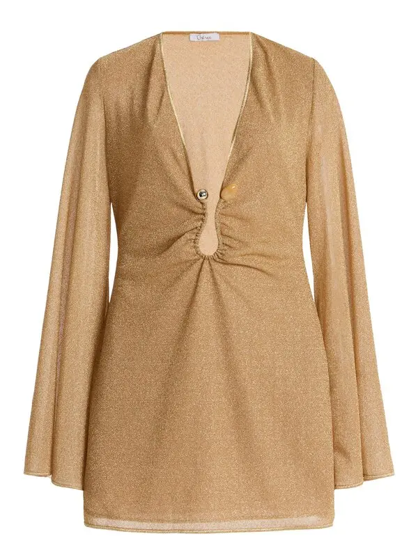 Oseree Lumière Stoned Kaftan - Gold
