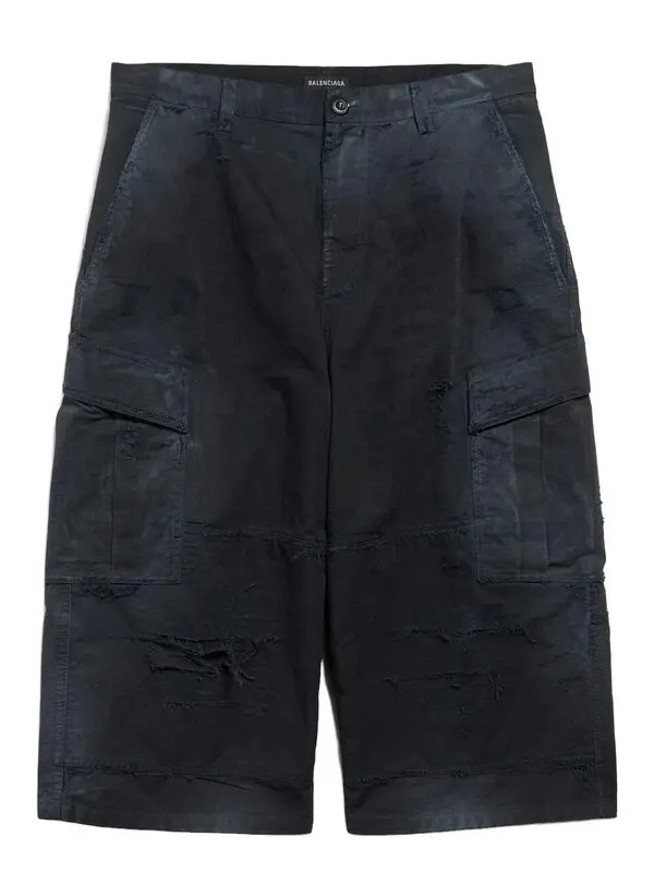 Balenciaga Cropped Cargo Pants - Black