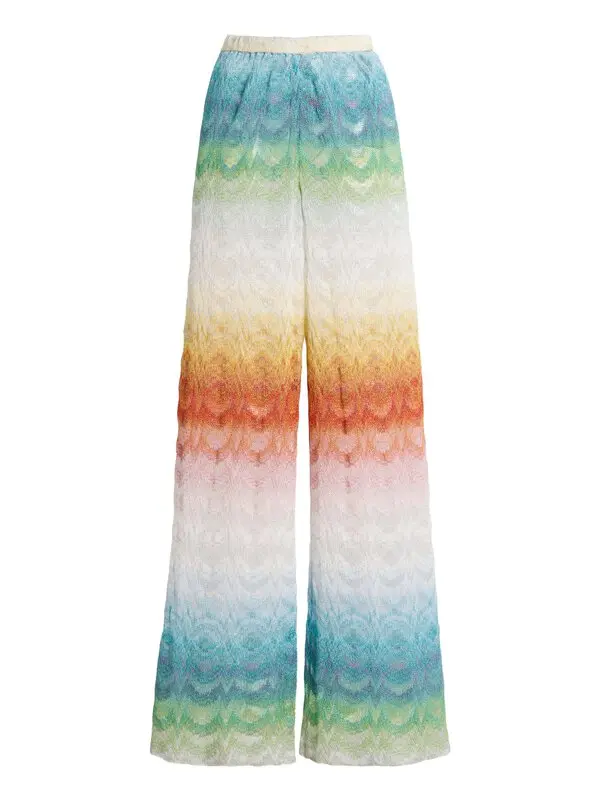 Missoni Metallic-knit Wide Leg Pants - Multi