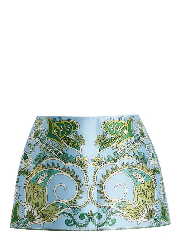 ALEMAIS Exclusive Marion Mini Skirt - Blue