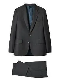 Paul Smith Classic-fit Sharkskin Wool Suit - Black