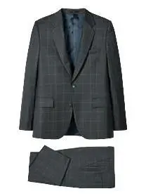 Paul Smith Classic-fit Dark Windowpane Check Wool Suit - Green