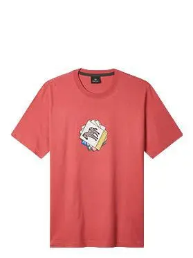 Paul Smith Organic Cotton 'zebra Cards' T-shirt - Pink