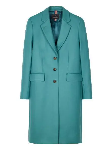 Paul Smith Peacock Wool-blend Epsom Coat - Green
