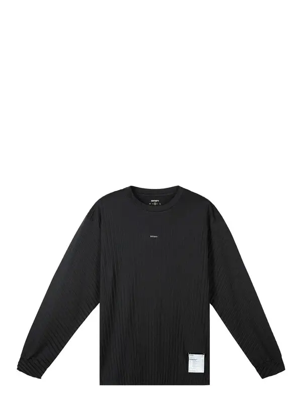 Satisfy Auralite Pleated Long Tee - Black