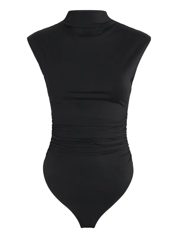 Good American Weightless High Neck Bodysuit - Black
