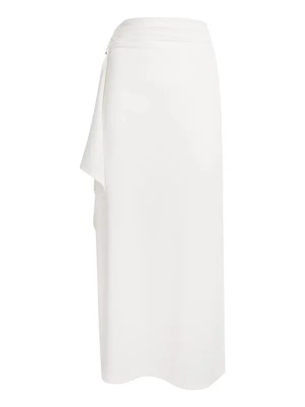 Christopher Esber Ribbed Maxi Skirt With Crystal Embellishment - White