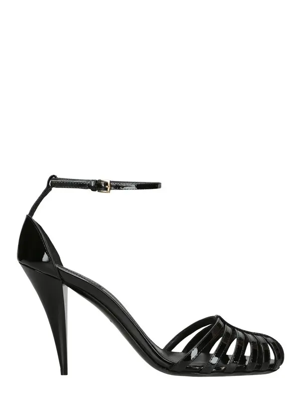 Givenchy Leather Cage Sandals - Black