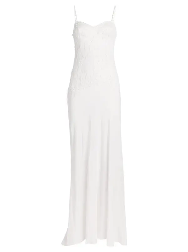 Rosamosario Silk Fatima The Bride Maxi Dress - White