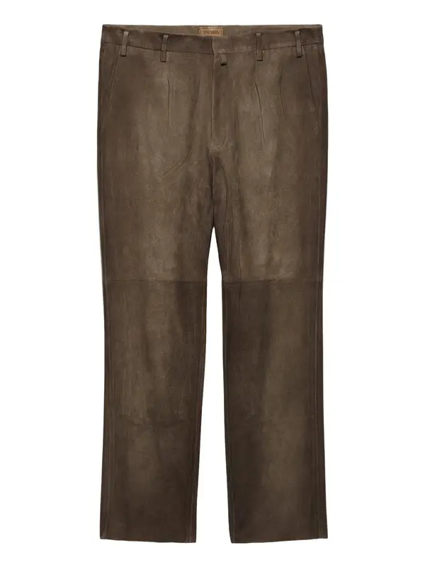 Prada Suede Pants - Smoky Gray