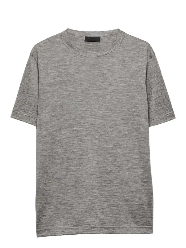 Prada Cashmere And Silk T-shirt - Grey