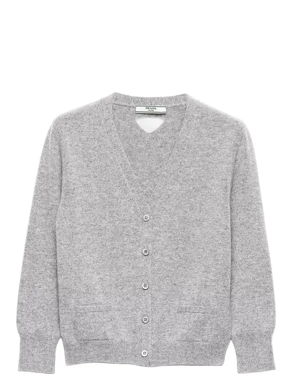 Prada Cashmere Knit Cardigan - Grey