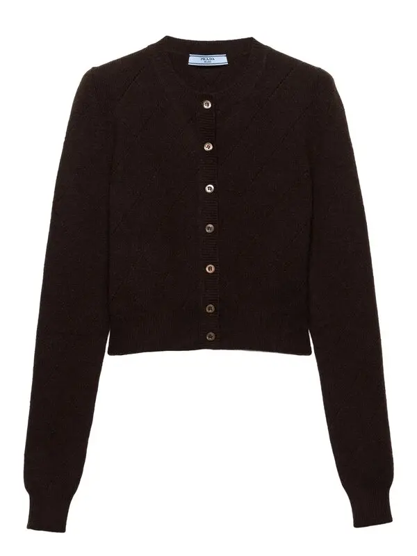 Prada Cashmere Cardigan - Brown