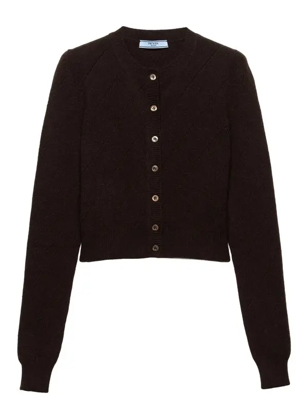 Prada Cashmere Cardigan - Dark Brown