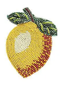 Maeve Beaded Icon Tote Bag - Lemon