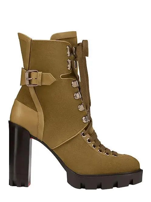 CHRISTIAN LOUBOUTIN Suede Boots - Bronzo/dark Brown