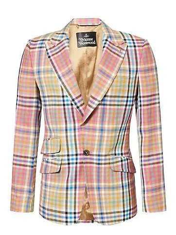 VIVIENNE WESTWOOD Peak-lapel Check Wool Blazer - Multi