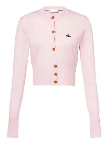 VIVIENNE WESTWOOD Bea Cropped Wool And Silk Cardigan - Pink