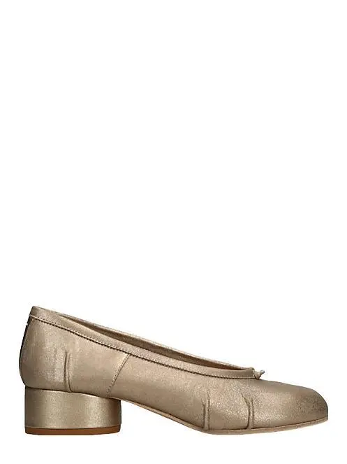 MAISON MARGIELA Tabi Ballerina 30 Metallic-leather Pumps - Gold Comb