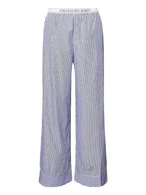 Polo Ralph Lauren Pack Of Two Stripe Cotton Pyjama Trousers - Hydrangea / Beacon Blue