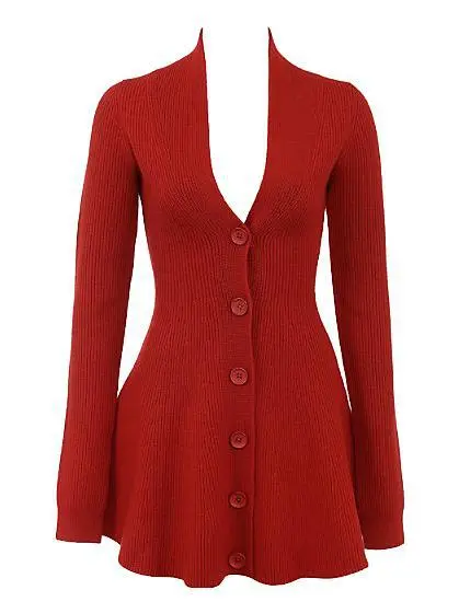 House Of Cb Wool-blend Mini Dress - Red