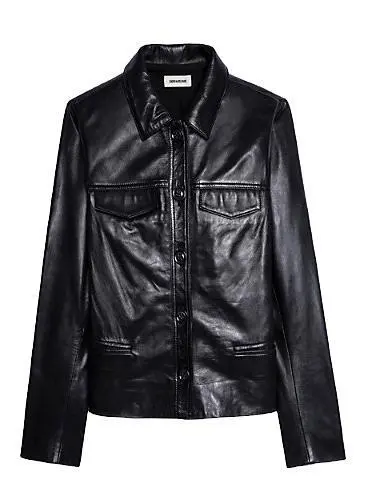 Zadig&Voltaire Liam Four-pocket Leather Jacket - Noir