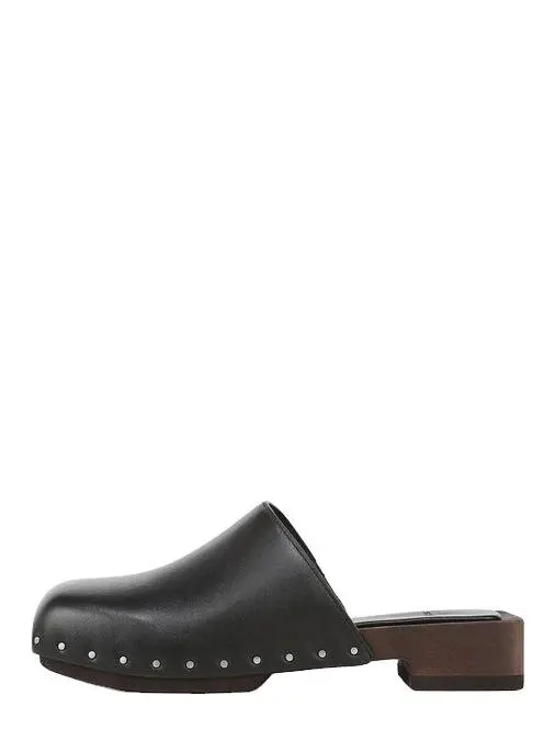 Vince Margarita Leather Clog - Black