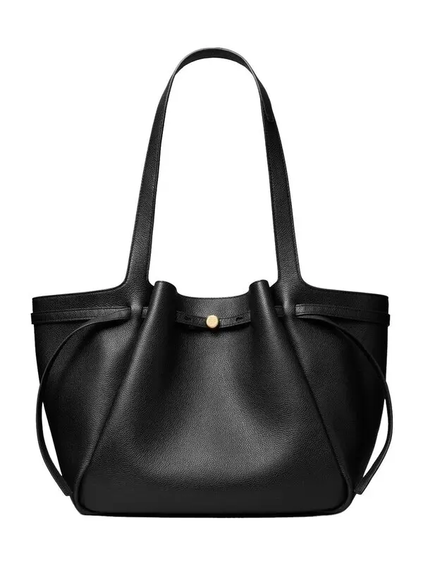 Tory Burch Romy Leather Tote - Black