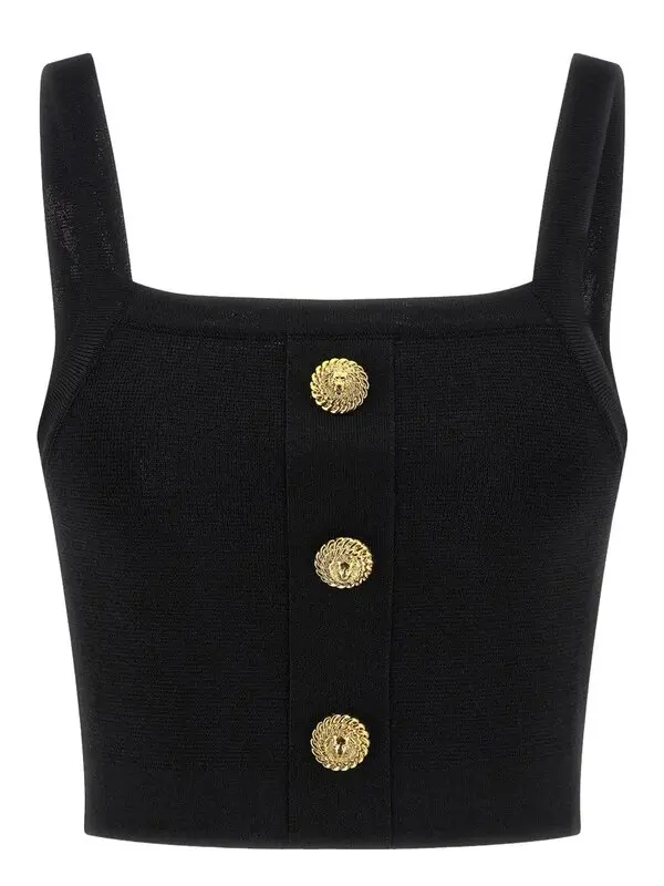 Balmain Brassiere Top - Black