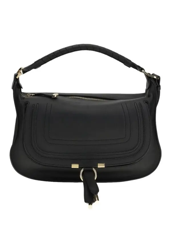 Chloé Marcie Leather Shoulder Bag - Black