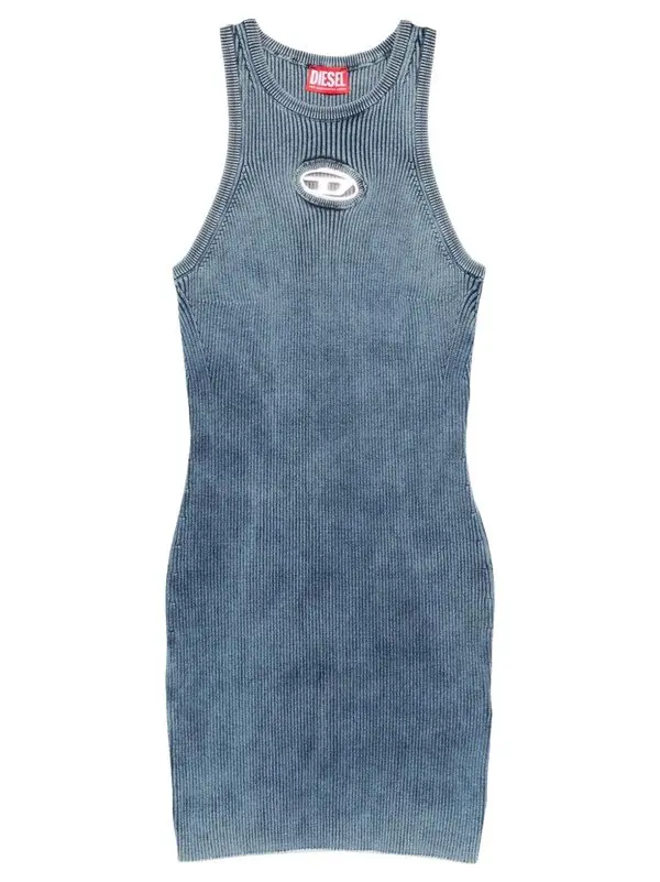 DIESEL Cotton Mini Dress - Blue