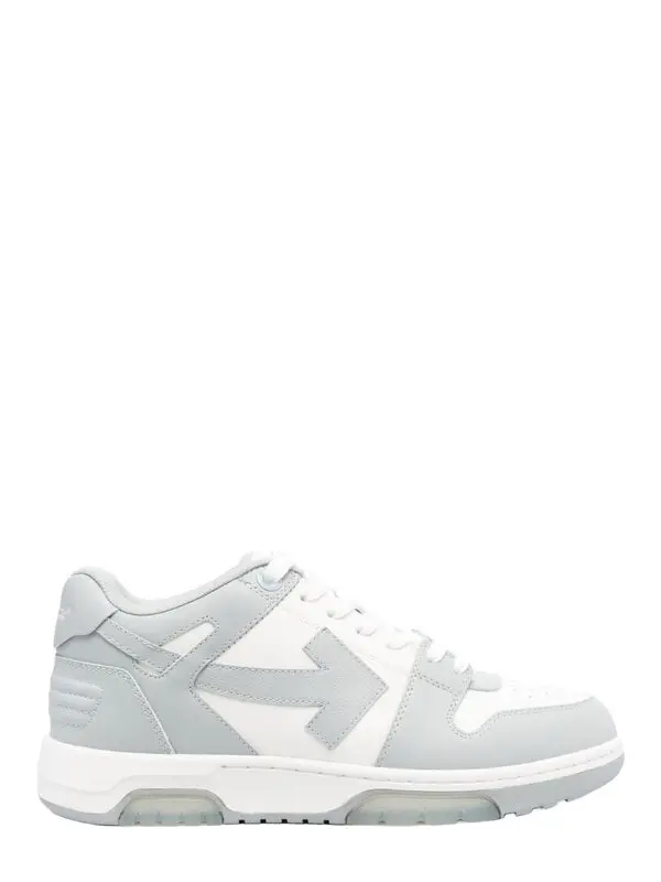 Off White Out Of Office Leather Sneakers - Grey