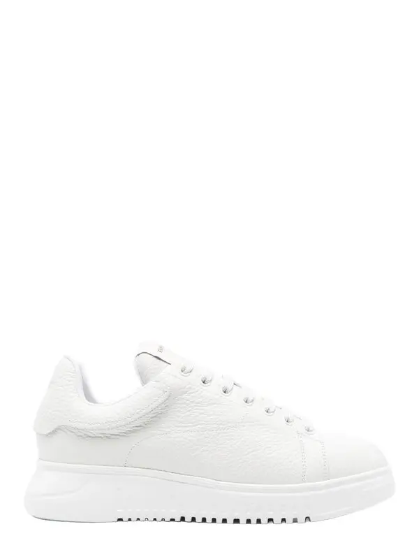 Emporio Armani Leather Sneakers - White