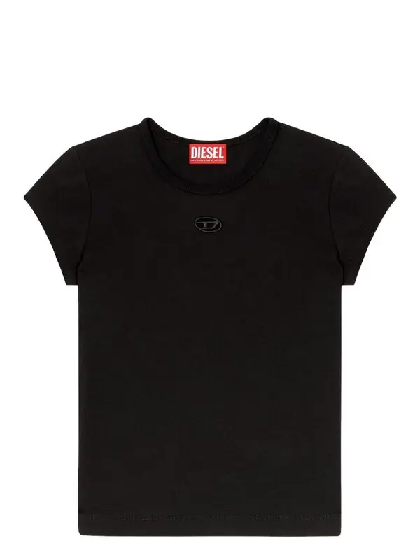 DIESEL Logo Cotton T-shirt - Black