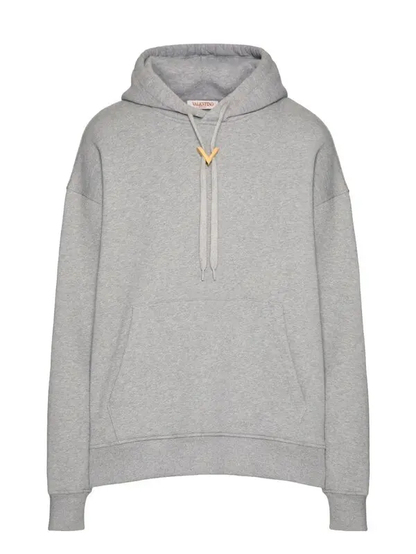 Valentino Garavani Logo Cotton Sweatshirt - Grey