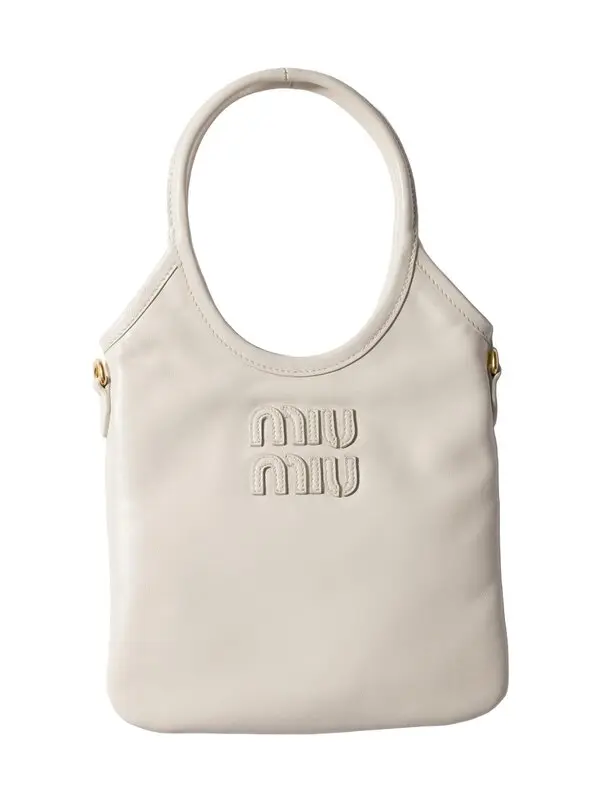 Miu Miu Ivy Leather Handbag - White