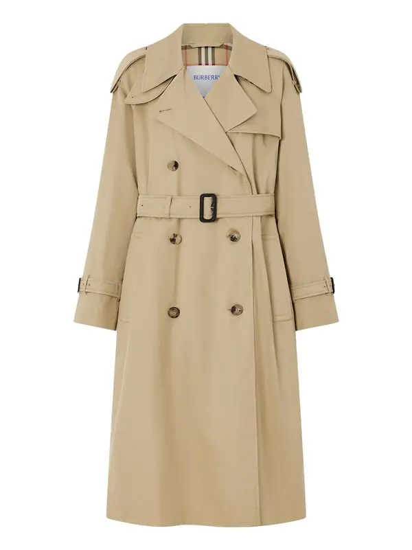 Burberry Castelford Double-breasted Belted Cotton-gabardine Trench Coat - Neutrals