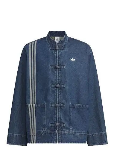 Adidas Ctt Oversized Chinese Track Top 3.0 Gender Neutral Jacket - Medium Blue Denim